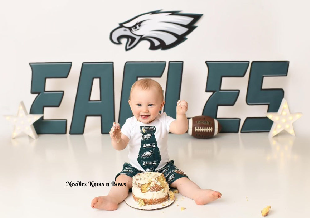 Boys Philadelphia Eagles Game Day Football Outfit – Needles Knots n Bows