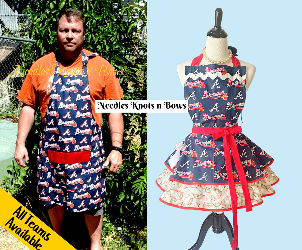 mens | womens baseball team apron by Needles Knots n Bows