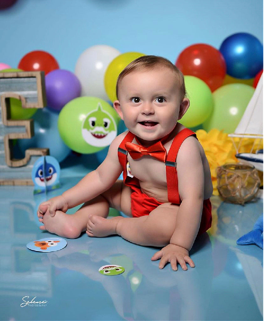 Boys Solid Red Cake Smash Outfit – Needles Knots n Bows