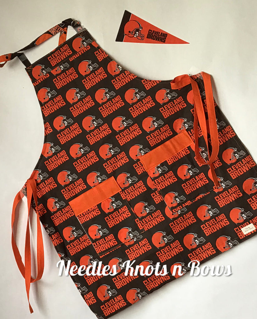 Cleveland Browns Women's Football Apron – Needles Knots n Bows