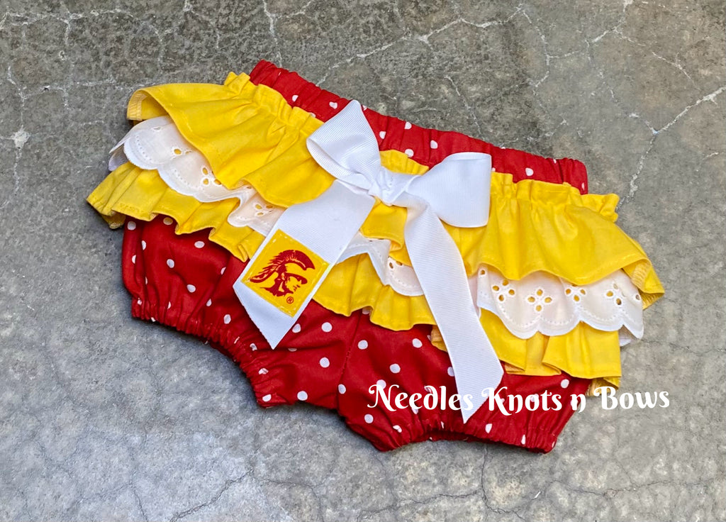 Girls USC Trojans Outfit, Baby Toddler – Needles Knots n Bows