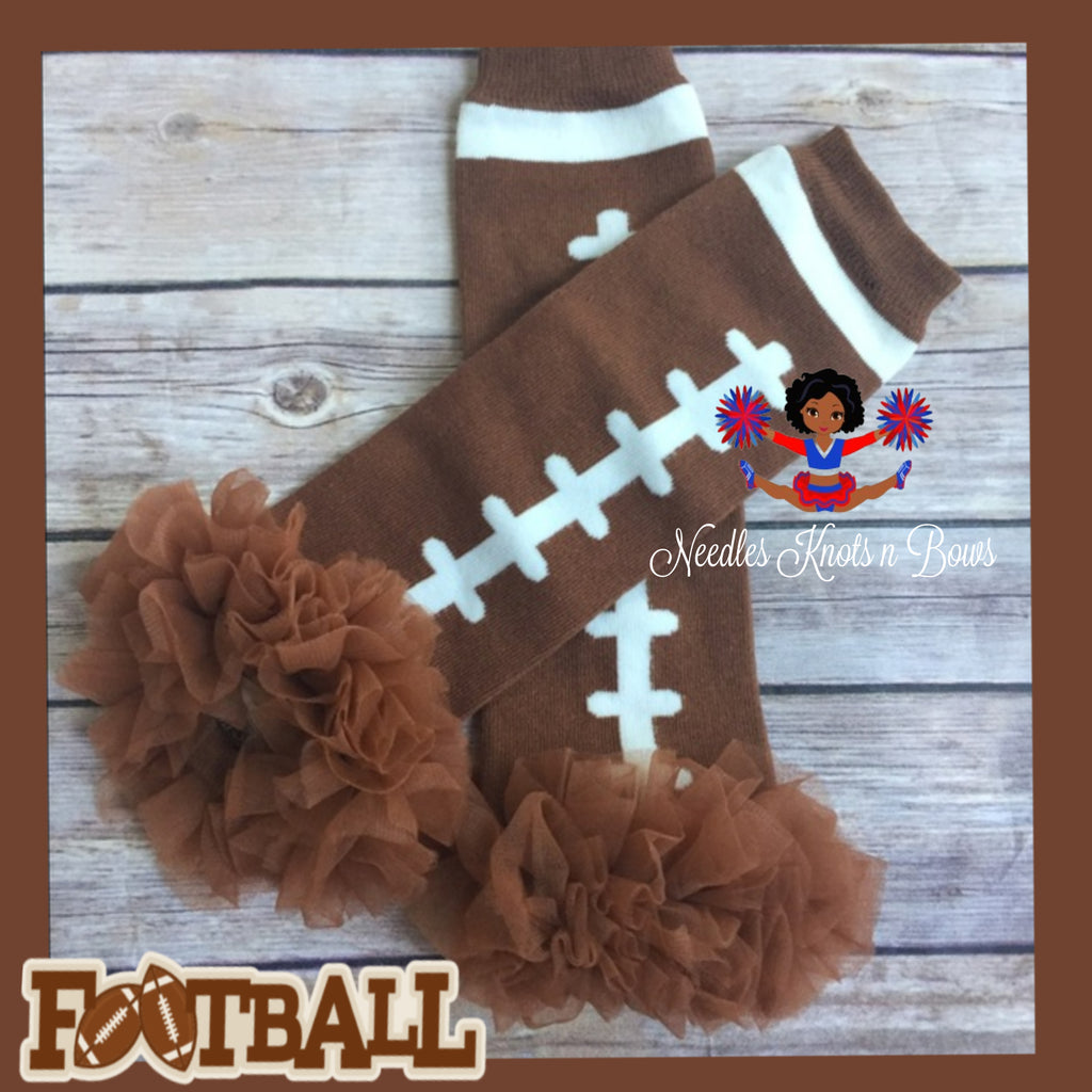Football Leg Warmers with Ruffles, Baby, Toddler Leg Warmers – Needles ...
