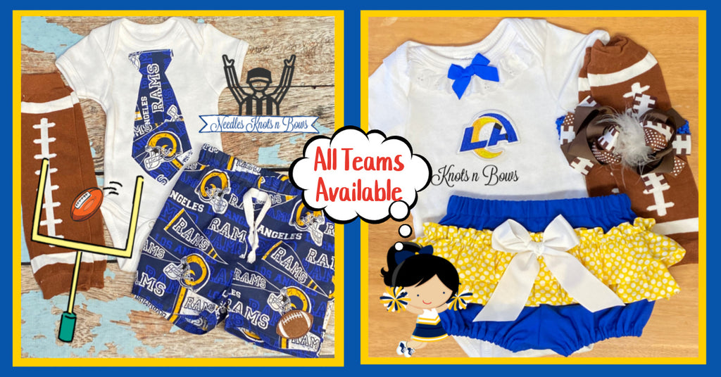 Los Angeles Rams Game Day Football Outfit Boy – Needles Knots n Bows