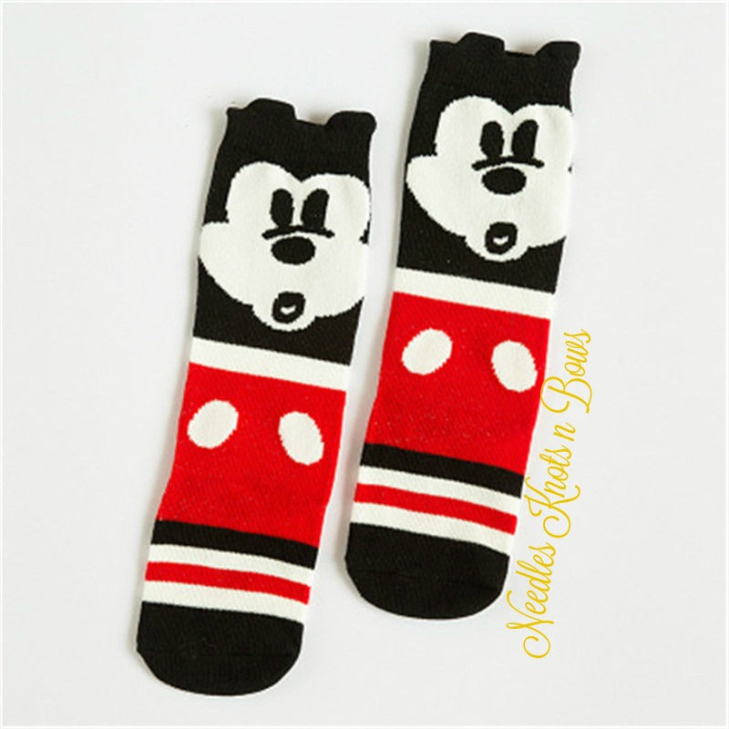 Kids Mickey Mouse Socks, Boys, Girls – Needles Knots n Bows