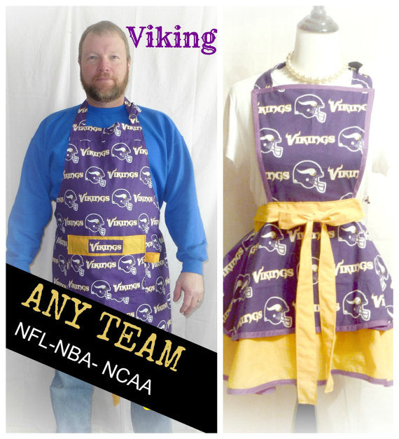 Minnesota Viking Apron, Aprons, Women's Flirty Football Apron – Needles ...