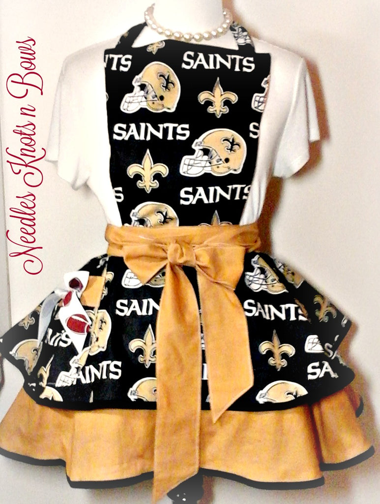 New Orleans Saints Apron, Mens Football Apron with Pockets – Needles ...