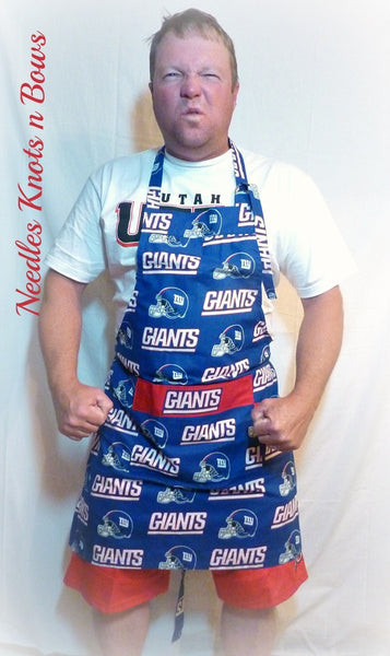 New York Giants Apron, Mens Football Apron with Pocket, Aprons ...